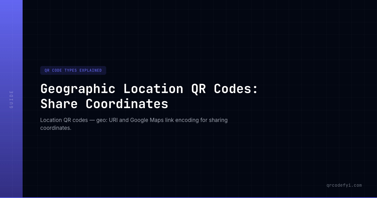 Geographic Location QR Codes: Share Coordinates — QRCodeFYI